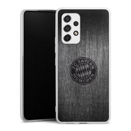 DeinDesign Galaxy A53 5G Handy Silikon H&uuml;lle Case transparent Handyh&uuml;lle Fc Bayern M&uuml;nchen Metallic Look Fcb Silikon Case