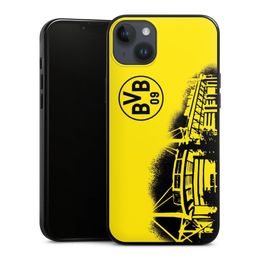 DeinDesign iPhone 14 Plus Handy Silikon H&uuml;lle Case schwarz Handyh&uuml;lle Stadium Bvb Borussia Dortmund