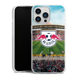 DeinDesign iPhone 13 Pro Handy Silikon H&uuml;lle Case wei&szlig; Handyh&uuml;lle Stadium Rb Leipzig Official Licensed Product Silikon Case