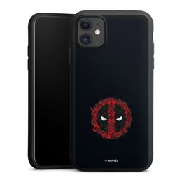 DeinDesign iPhone 11 Handy Premium Silikon H&uuml;lle Handyh&uuml;lle schwarz Case Logo Deadpool Marvel Silikon Premium Case