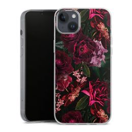 DeinDesign iPhone 14 Plus Handy Silikon H&uuml;lle Case transparent Handyh&uuml;lle Flowers Blossom Rose Silikon Case