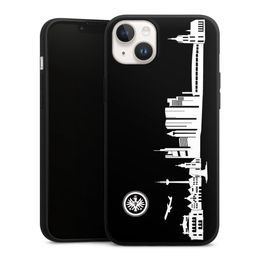 DeinDesign iPhone 14 Handy Premium Silikon H&uuml;lle Handyh&uuml;lle schwarz Case Eintracht Frankfurt Sge Skyline Silikon Premium Case