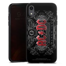 DeinDesign iPhone Xr Handy Silikon H&uuml;lle Case schwarz Handyh&uuml;lle Merchandise Black Ice Acdc
