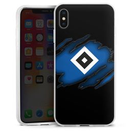 DeinDesign iPhone Xs Max Handy Silikon H&uuml;lle Case transparent Handyh&uuml;lle Official Licensed Product Hsv Hamburger Sv Silikon Case