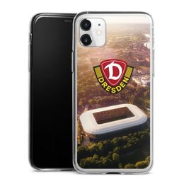 DeinDesign iPhone 11 Handy Slim Case Silikon Handyh&uuml;lle transparent H&uuml;lle extra d&uuml;nn Stadium Sg Dynamo Dresden Sgd Silikon Slim Case