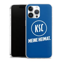 DeinDesign iPhone 15 Pro Max Handy Silikon H&uuml;lle Case transparent Handyh&uuml;lle Karlsruher Sc Statement Ksc Silikon Case