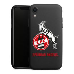 DeinDesign iPhone Xr Handy Premium Silikon H&uuml;lle Handyh&uuml;lle schwarz Case Official Licensed Product Transparent 1. Fc K&ouml;ln Silikon Premium Case