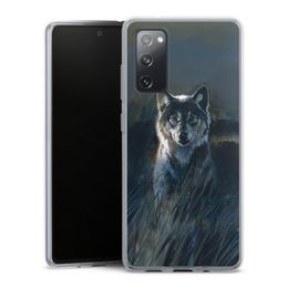 DeinDesign Galaxy S20 FE Handy Silikon H&uuml;lle Case transparent Handyh&uuml;lle Nature Painting Wolf Silikon Case