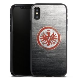 DeinDesign iPhone X Handy Silikon H&uuml;lle Case schwarz Handyh&uuml;lle Eintracht Frankfurt Sge Logo