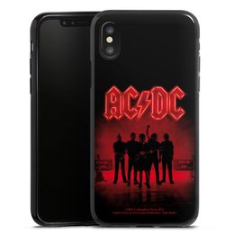 DeinDesign iPhone X Handy Silikon H&uuml;lle Case schwarz Handyh&uuml;lle Band Acdc Official Licensed Product