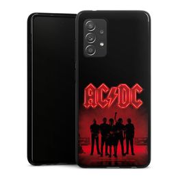 DeinDesign Galaxy A52s 5G Handy Silikon H&uuml;lle Case schwarz Handyh&uuml;lle Band Acdc Official Licensed Product