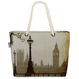 VOID Strandtasche (1-tlg), Retro Big Ben Parliament London England Britain Großbritannien Verein, bunt