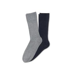 Tchibo 2 Paar Socken - Dunkelblau/Meliert - Gr.: 41-43