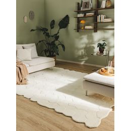 benuta Pure Wollteppich Camino Ivory 120x170 cm - Naturfaserteppich aus Wolle