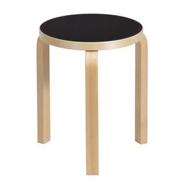 Artek - 60 Hocker, Linoleum schwarz