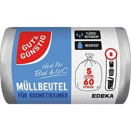 GUT&GÜNSTIG GUT&GÜNSTIG Kosmetikbeutel 5,0 l transparent, 60 St.