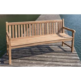 LEX Gartenbank Stabile Gartenbank Picadelly 180 cm in Premium Teak mit Armlehne