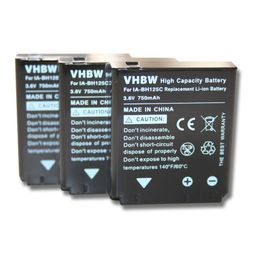 vhbw kompatibel mit Pentax Optio X90 Kamera-Akku Li-Ion 750 mAh (3