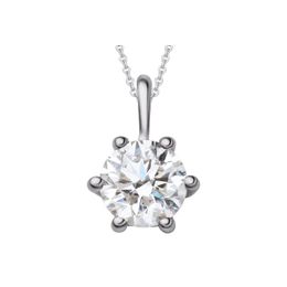 ONE ELEMENT Kettenanhänger 0.3 ct Diamant Brillant Anhänger aus 750 Weißgold, Damen Gold Schmuck, silberfarben