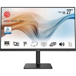 MSI Modern MD271P LED-Monitor (69 cm/27 ", 1920 x 1080 px, Full HD, 5 ms Reaktionszeit, 75 Hz, IPS, 3 Jahre Herstellergarantie, höhenverstellbar, USB-C), schwarz