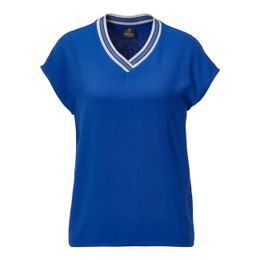 Madeleine Mode MADELEINE Shirt mit glänzendem Kontrastband Damen royal / blau