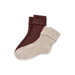 Tchibo 2 Paar Stoppersocken - Weiss/Meliert - Gr.: 35-38