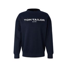 Tom Tailor Herren Sweatshirt mit Logoprint, blau, Logo Print, Gr. L