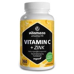 Vitamaze GmbH Vitamin C 1000 mg hochdosiert+Zink vegan Tabletten 360 St