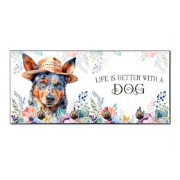 Cadouri Wandgarderobe AUSTRALIAN CATTLE DOG Design-Hundegarderobe für Hundezubehör (Garderobe mit 4 Haken)