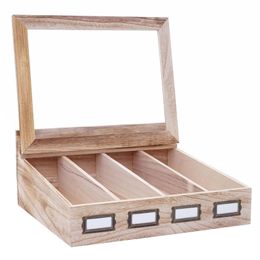 Besteckkiste MCW-C25, Holzbox mit Deckel Besteckkasten, Paulownia 17x37x33cm ~ naturbraun