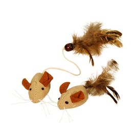 Kerbl Plüschmaus Mäuse mit Federn Nature 4