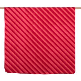 David Fussenegger Wohndecke Silvretta 'Diagonale Streifen' 140 x 200 cm Rot