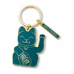 Donkey Products Schlüsselanhänger Lucky Cat Key Ring Green