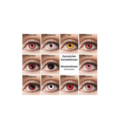 Eyecatcher Farblinsen Wochen Kontaktlinsen Motivlinsen rote Varianten