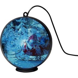 Konstsmide 1560-700 LED-Fensterbild Weihnachtsmann mit Schlitten LED Schwarz Timer