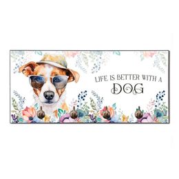 Cadouri Wandgarderobe JACK RUSSELL TERRIER Design-Hundegarderobe für Hundezubehör (Garderobe mit 4 Haken)