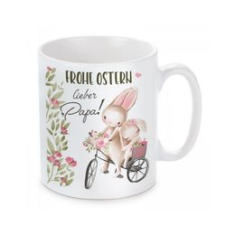 Herzbotschaft Tasse Kaffeebecher mit Motiv Frohe Ostern lieber Papa!