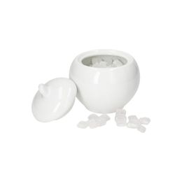 MamboCat Milch- und Zuckerset Tommy Zucker-Dose mit Deckel weiß Porzellan Kandis-Behälter