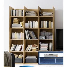 58 aufm Kessel Regal Bücherregal Massivholz Ianka 143x190x35 Regal Wildeiche Bianco geölt