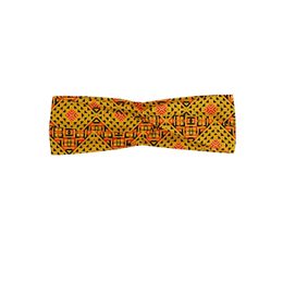 Abakuhaus Stirnband Elastisch und Angenehme alltags accessories Kente Muster Warme Töne Tribal