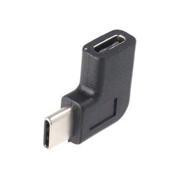 goobay Adapter USB-C auf USB-C mit 90 Grad Winkel schwarz