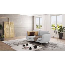 S-Style Möbel 2-Sitzer Modernes Sofa Benita mit Silber Metall Füßen