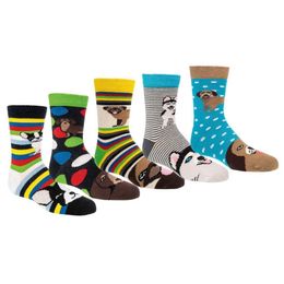 Socks 4 Fun Freizeitsocken Socks 4 Fun 3189 lustige Hunde 3-er Bündel (3 Paar