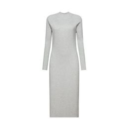 Esprit Maxikleid Midi-Strickkleid mit Stehkragen