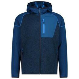 CMP - Jacket Fix Hood Jacquard Knitted 32H2187 - Fleecejacke Gr 46 blau