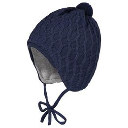 MaxiMo - Kid's Baby-Mütze Zopfstruktur Gr 45 cm blau