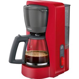 Bosch Filterkaffeemaschine MyMoment TKA3M134, 1,25l Kaffeekanne, Papierfilter 1x4, 60min Warmhaltefunktion, Aroma intense, Entkalkungsprogramm, 1200 W, rot