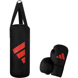 adidas Performance Boxsack Junior Box-Pack (Set, 2-tlg., mit Boxhandschuhen (6 oz), rot|schwarz