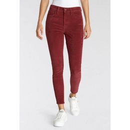 Levi's Levi's® Cordhose 721 HIGH RISE SKINNY Feincord Qualität, rot