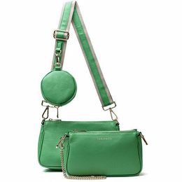 Lazarotti Milano Leather Umhängetasche Leder 23 cm light green